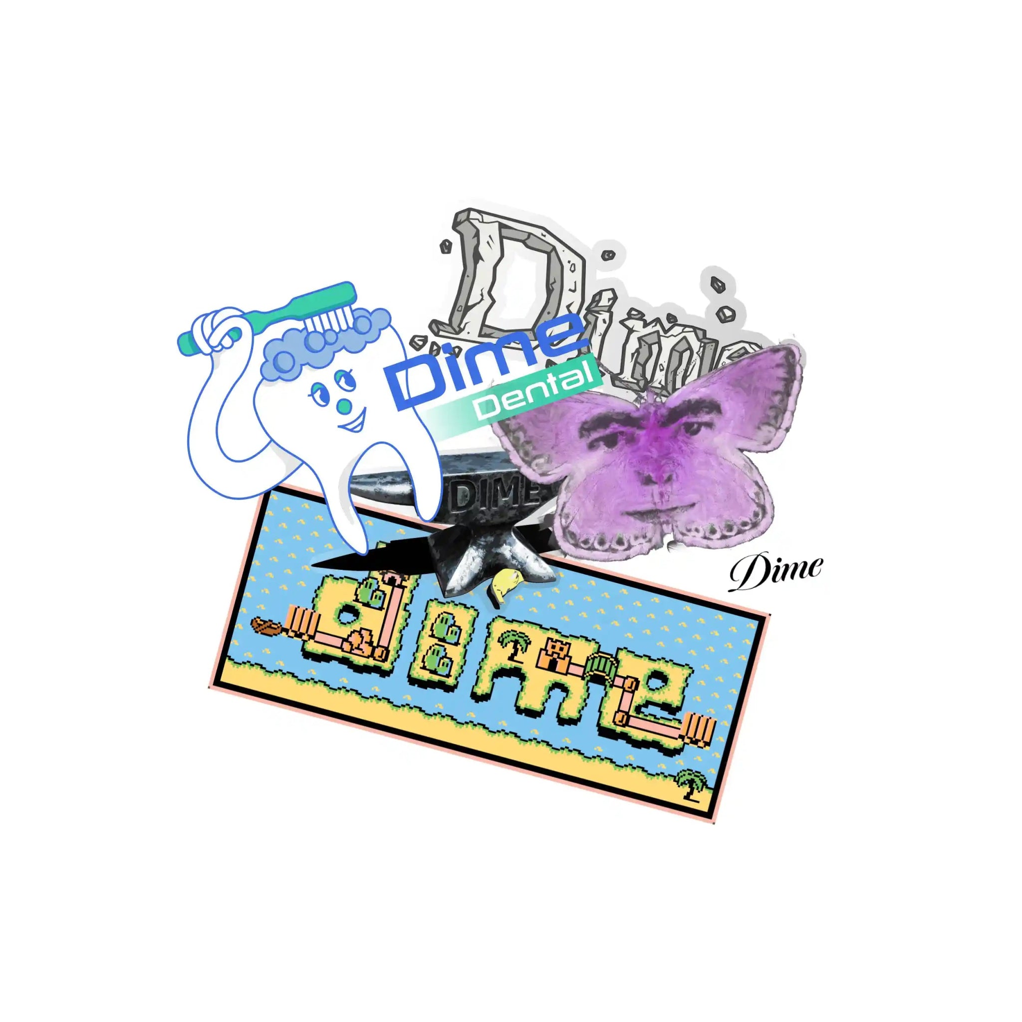 Dime Stickers Pack - Tiki Room Skateboards