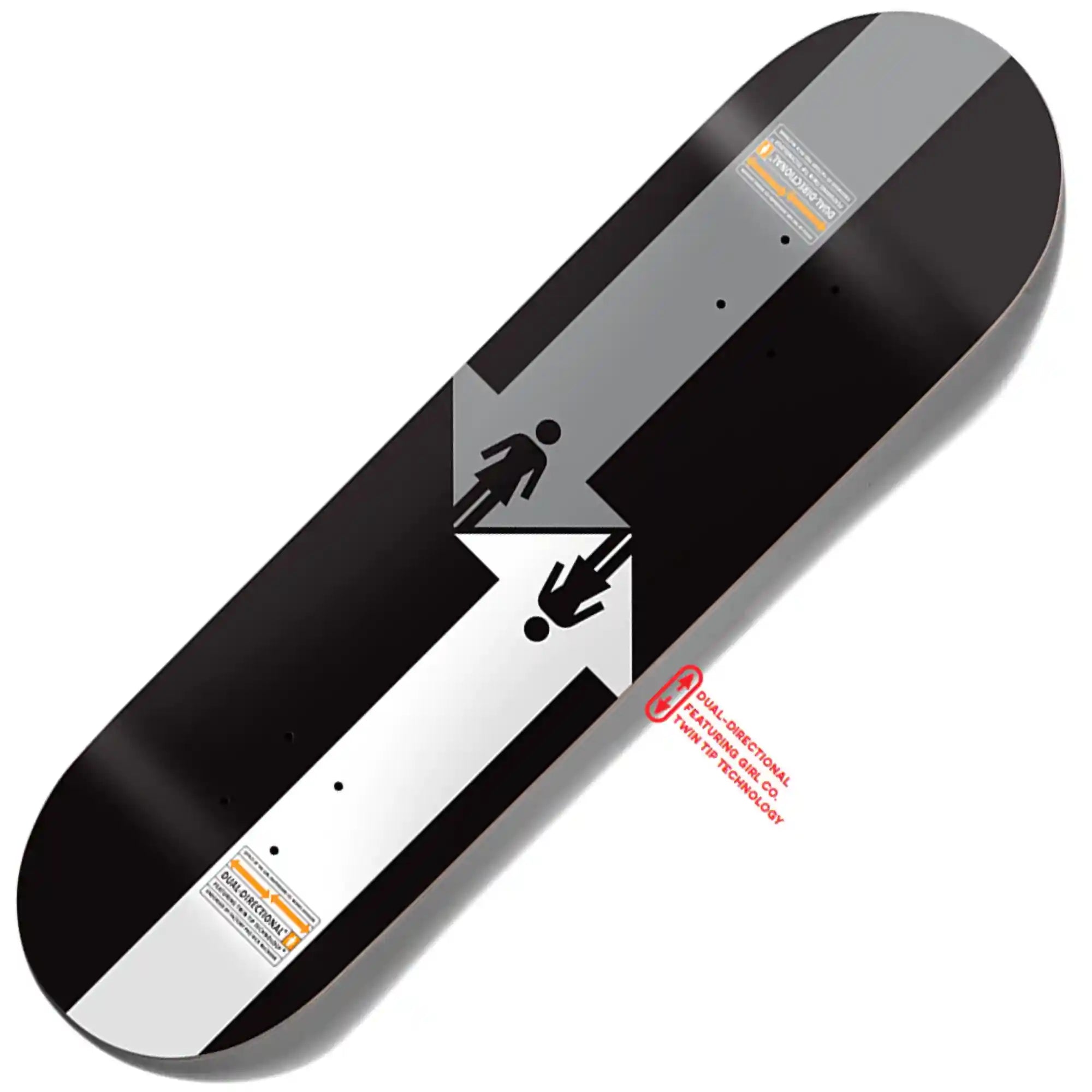 Girl McCrank Black White Deck (8.5") - Tiki Room Skateboards