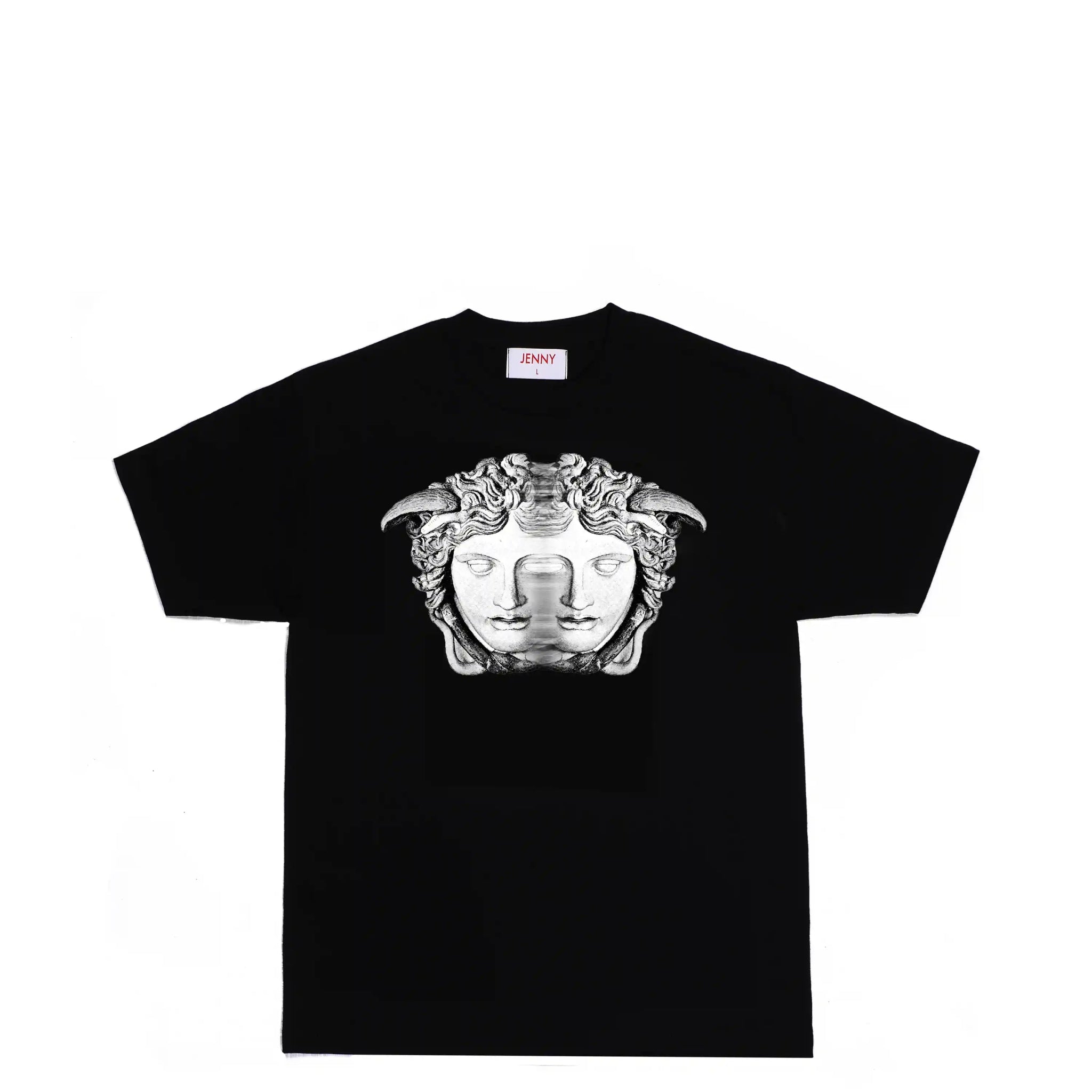 Jenny Double Medusa Tee, black - Tiki Room Skateboards