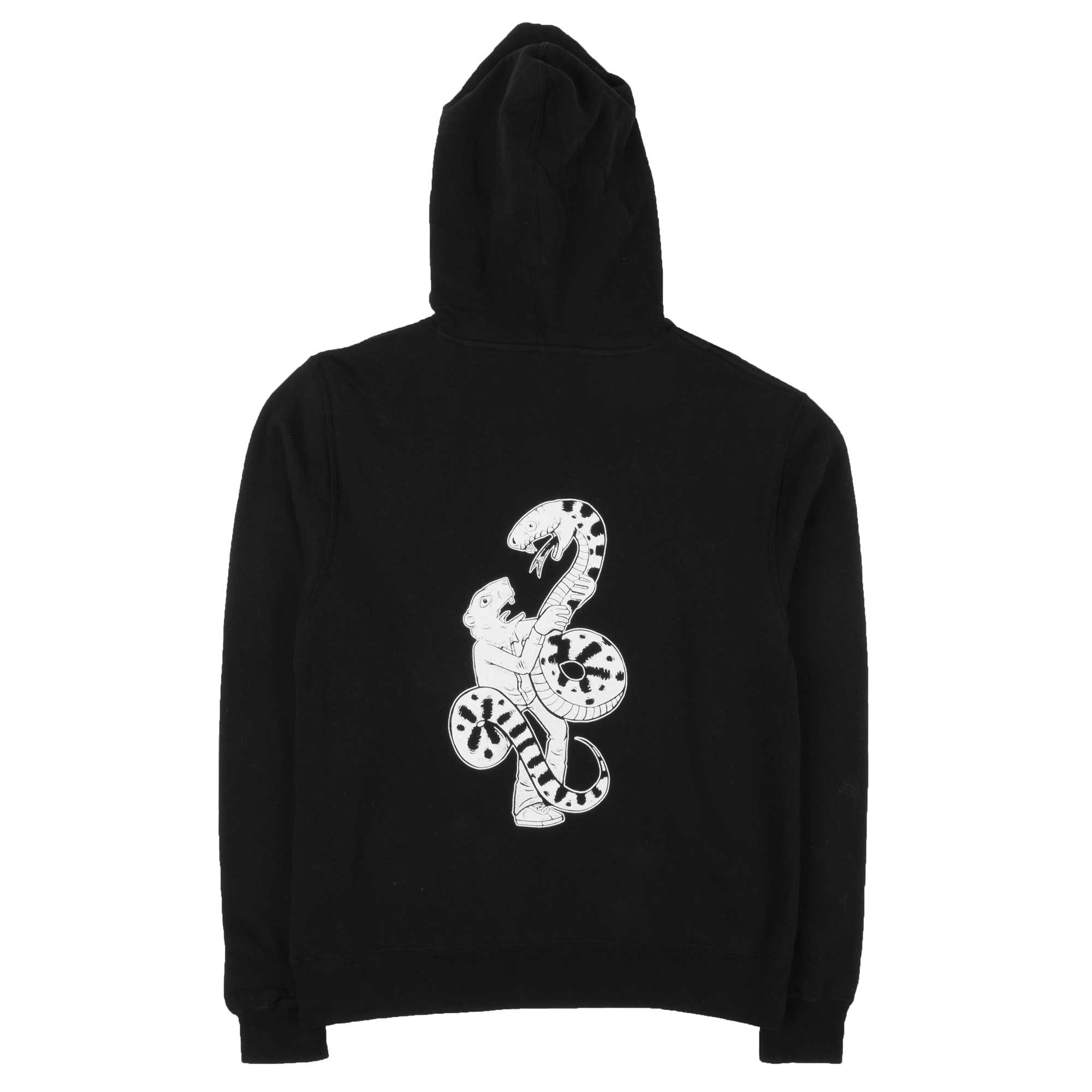 Tiki Room Snake And Gopher Hood, black - Tiki Room Skateboards